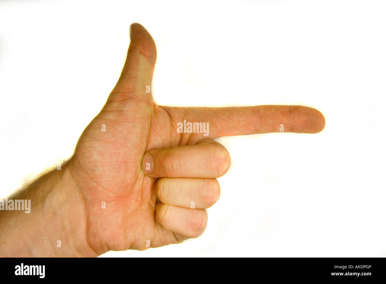 A stock photograph of a man's hand pointing Stock Photo - Alamy