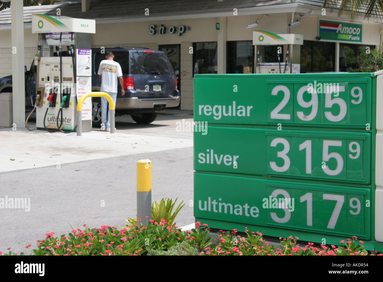 Miami Beach Florida,South Beach,Fifth 5th Street,Amoco,gas station ...