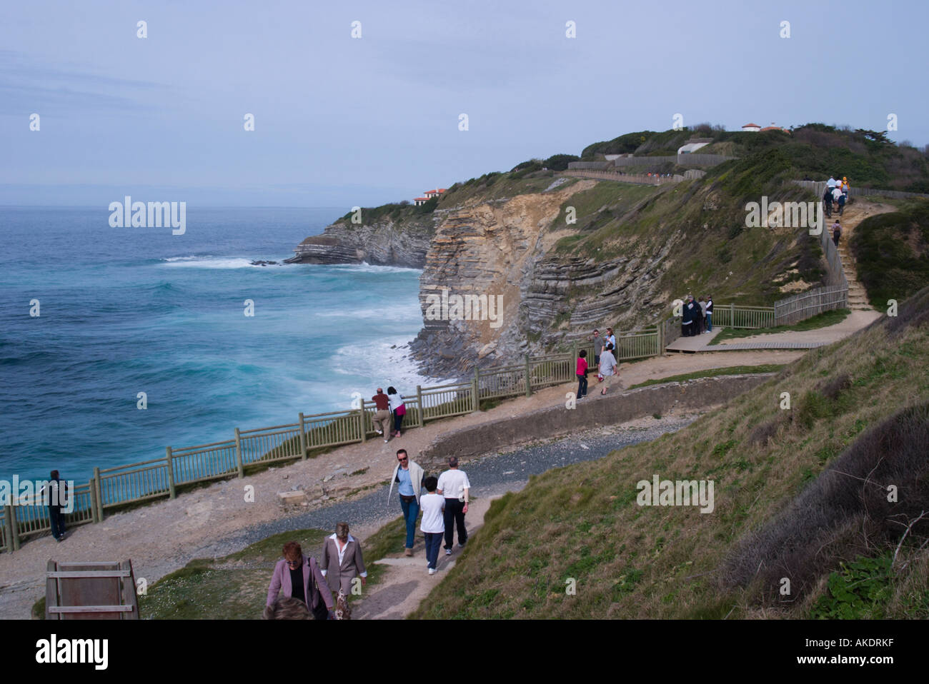 Walkway on top of bluff Stock Photo - Alamy