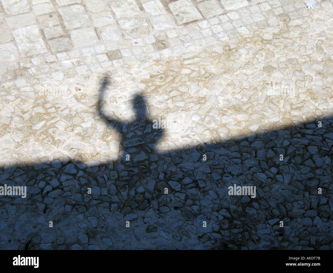 shadow of man waving hand on street Stock Photo - Alamy