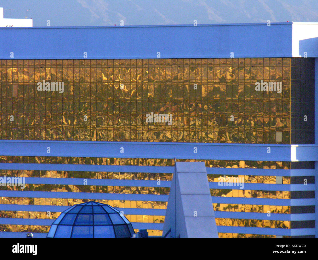 Las Vegas Nevada Mirage Hotel Gold Reflective Windows appearing ...