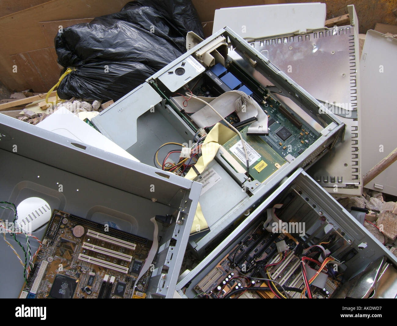 Old broken computer dumped in hi-res stock photography and images - Alamy