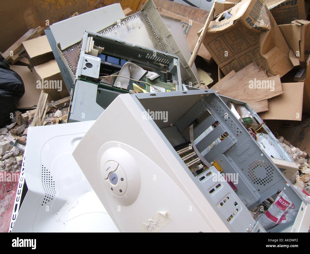 Old broken computer dumped in hi-res stock photography and images - Alamy