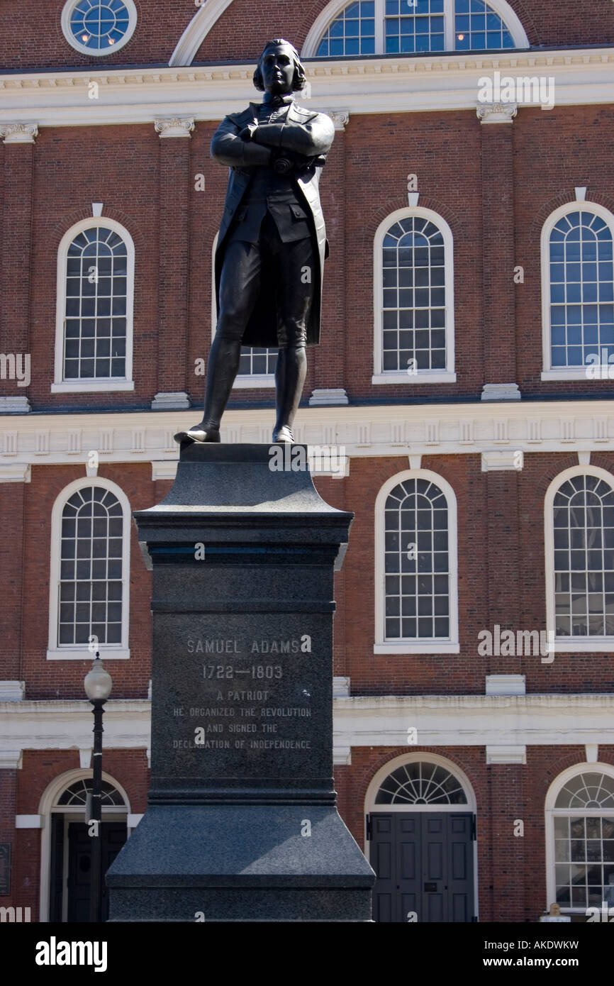 Statue of Samuel Adams, Boston Stock Photo - Alamy