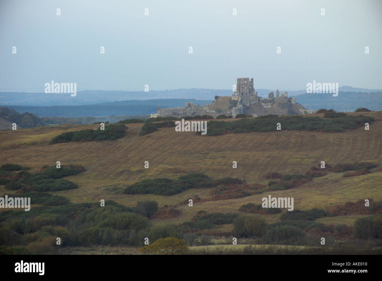Colfe castle across the countryside Stock Photo - Alamy