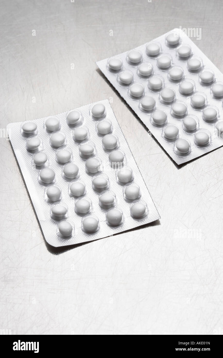 Pills in packaging Stock Photo - Alamy