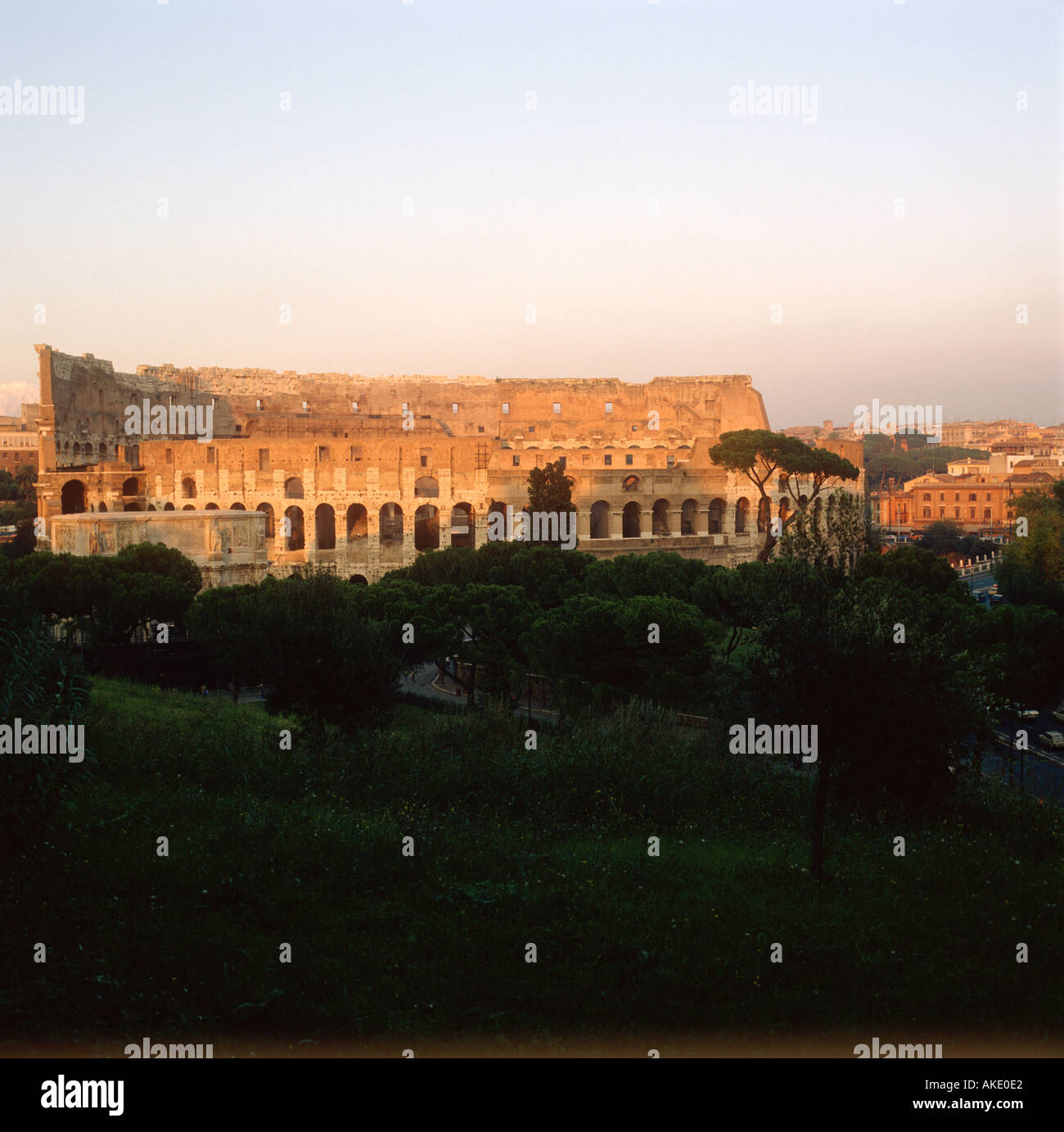 Europe Italy Rome Farnese Gardens and Colosseum SB Stock Photo - Alamy