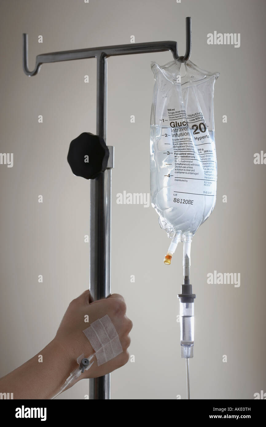 Saline drip stand hi-res stock photography and images - Alamy