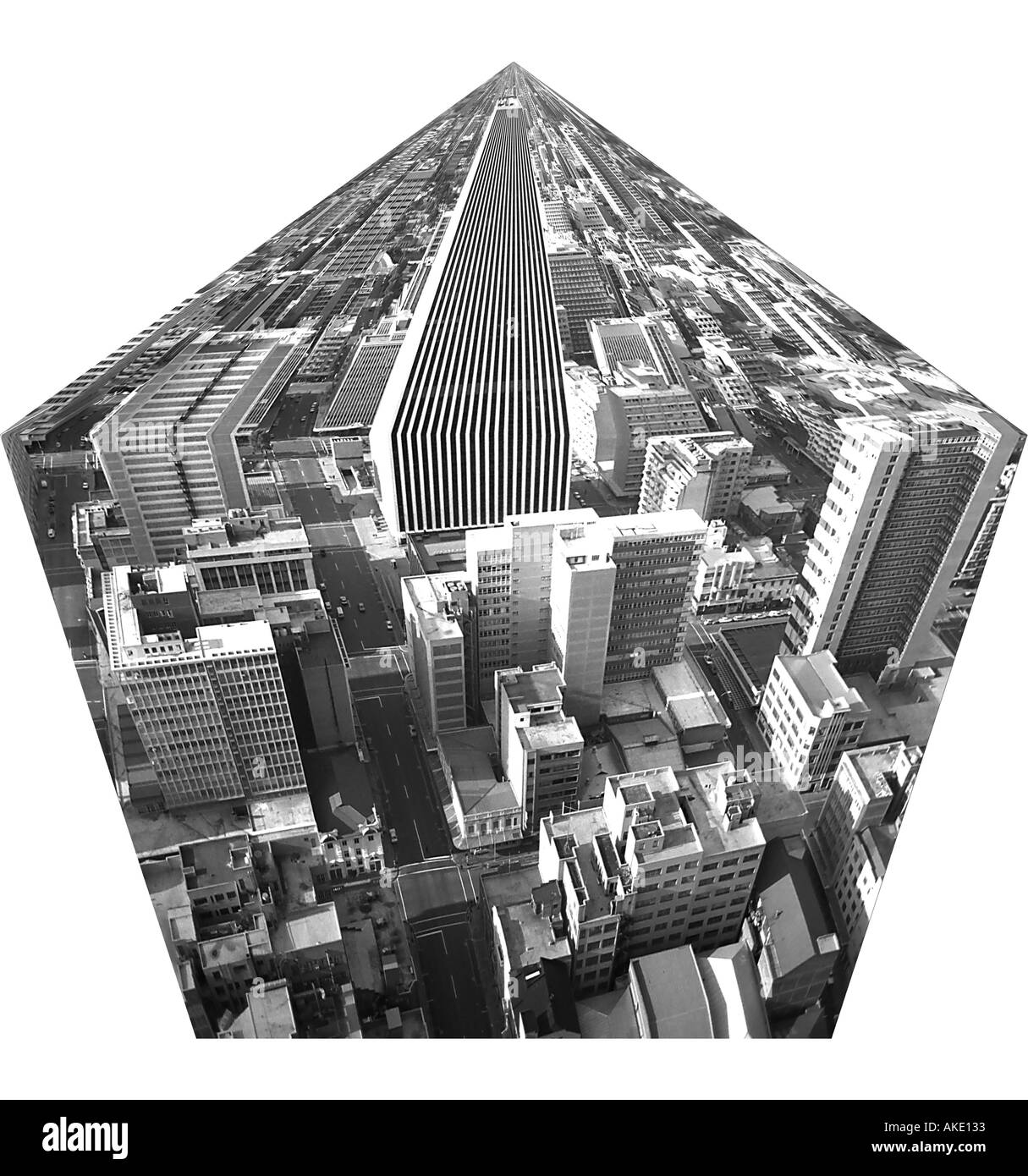 Mono city view Cut Out Stock Images & Pictures - Alamy