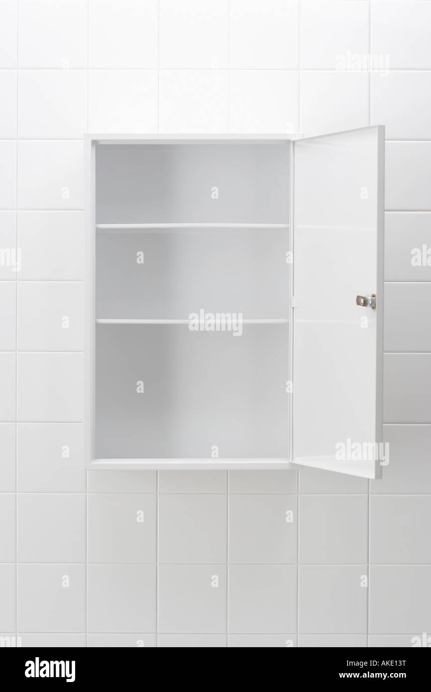 Empty bathroom cabinet Stock Photo - Alamy