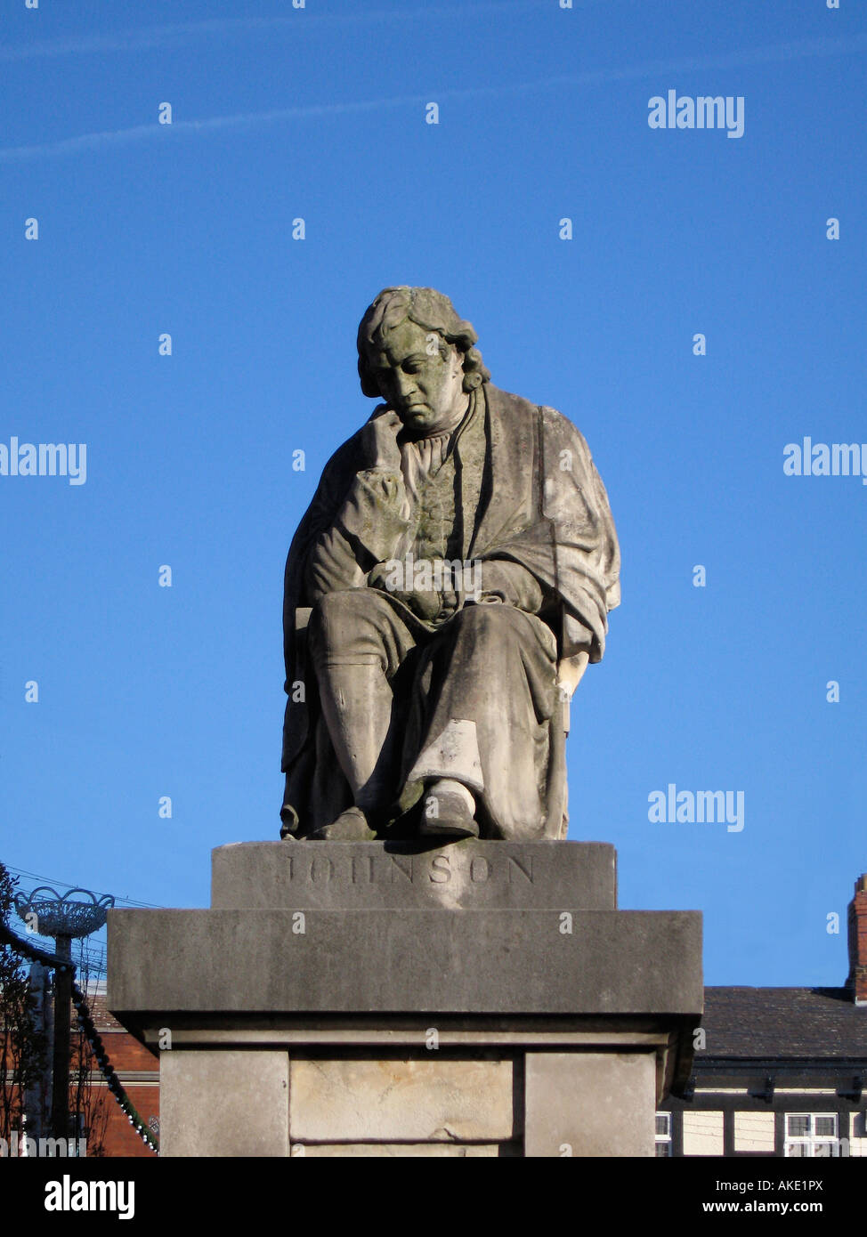 Statue of Dr Samuel Johnson in Lichfield Staffordshire England Stock ...