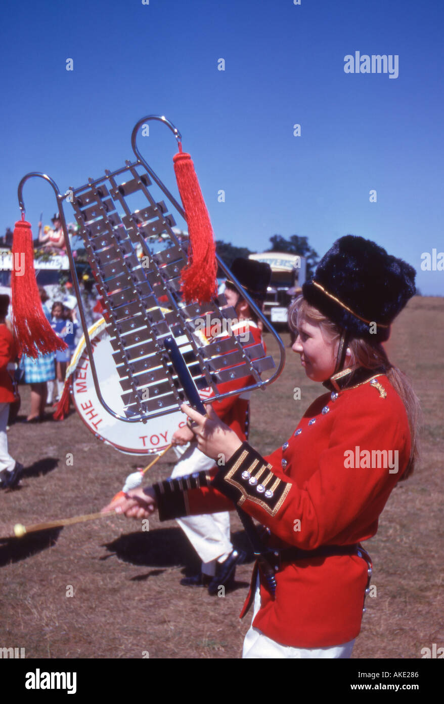 marching musician playing glockenspeil Stock Photo - Alamy