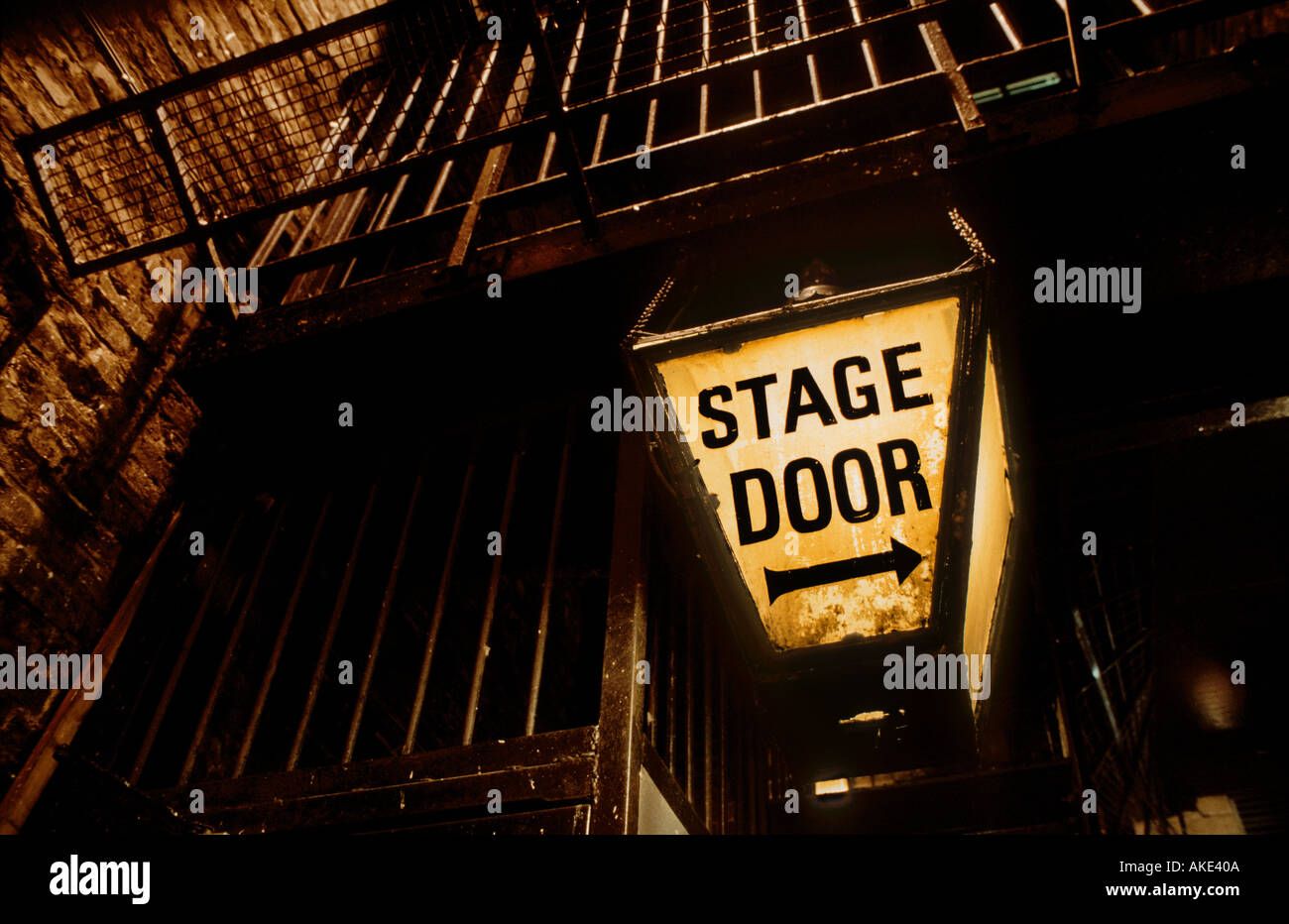 Stage door sign Albery theatre London UK Stock Photo - Alamy
