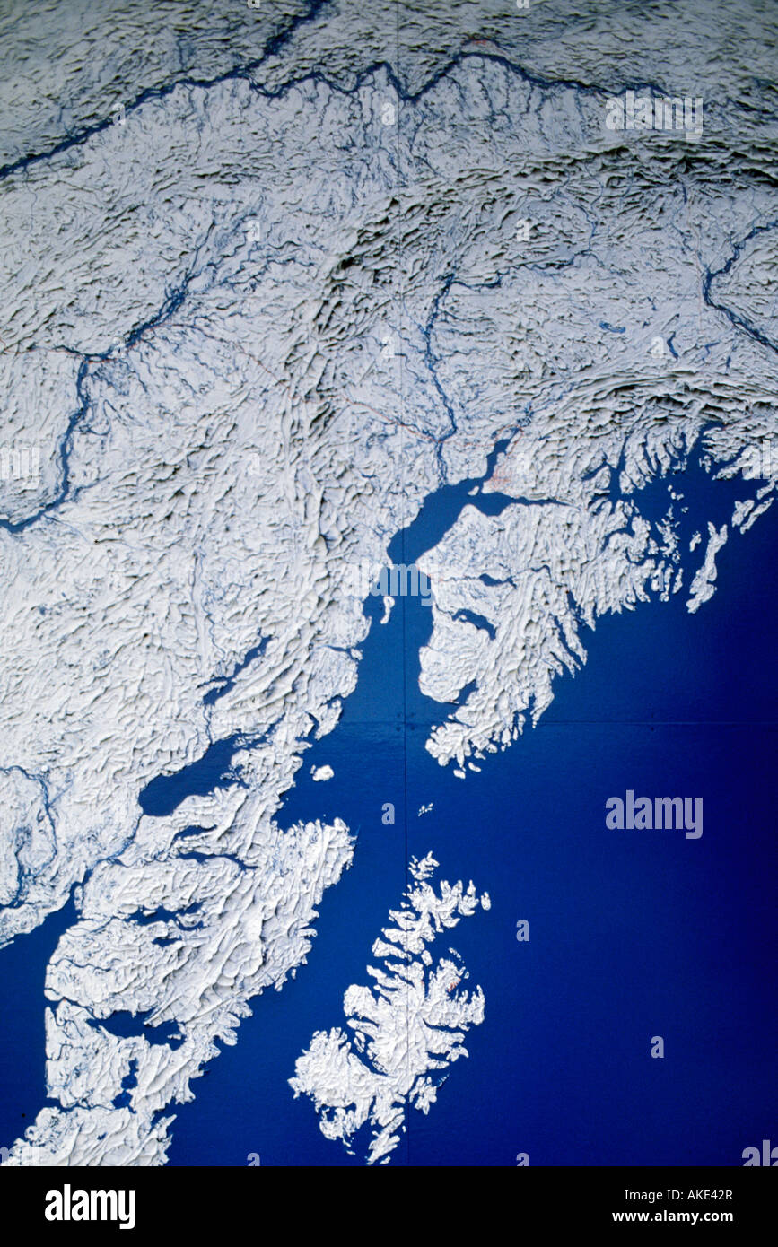Alaska map hi-res stock photography and images - Alamy