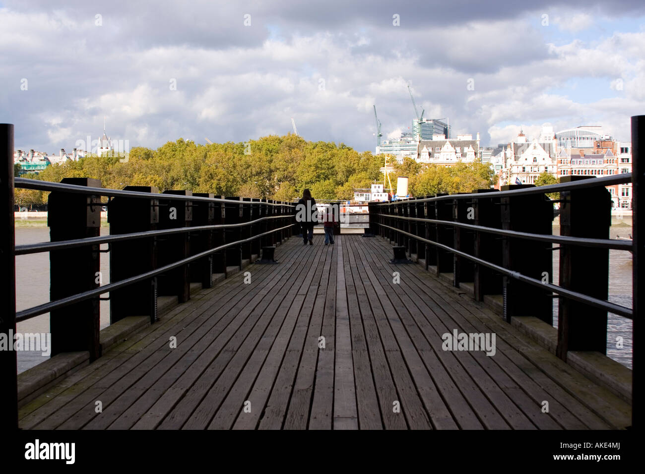 Jetty on the River Thames Southbank London England UK Stock Photo - Alamy