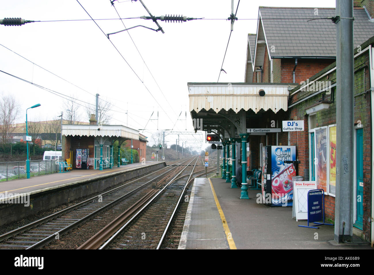View Northbound at Diss Railway Station UK Stock Photo - Alamy