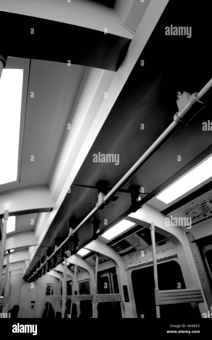 Hand Rail in Tube Train Stock Photo - Alamy