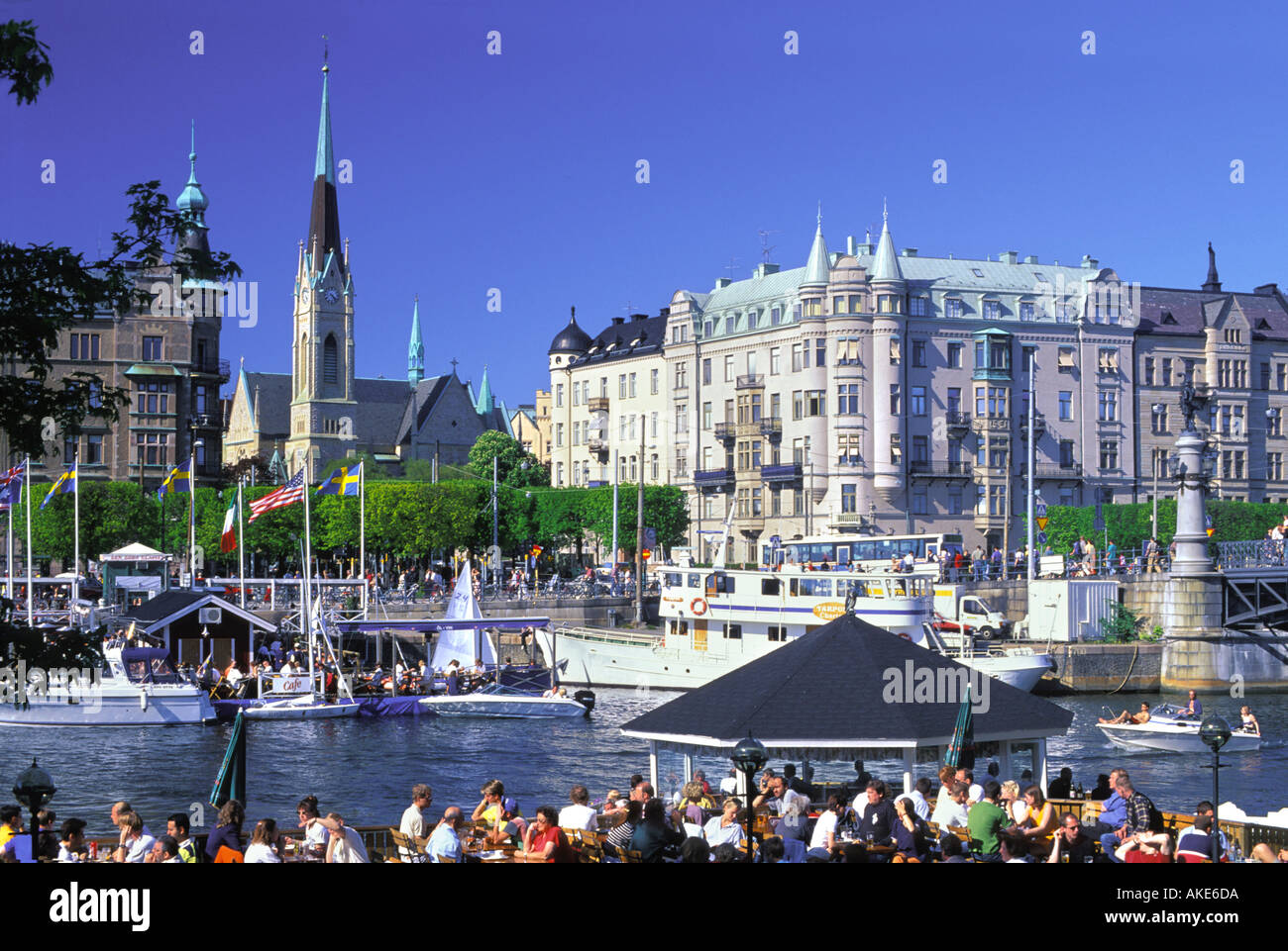 SWEDEN STOCKHOLM WATERFRONT RESTAURANTS AT DJURGARDEN Stock Photo - Alamy