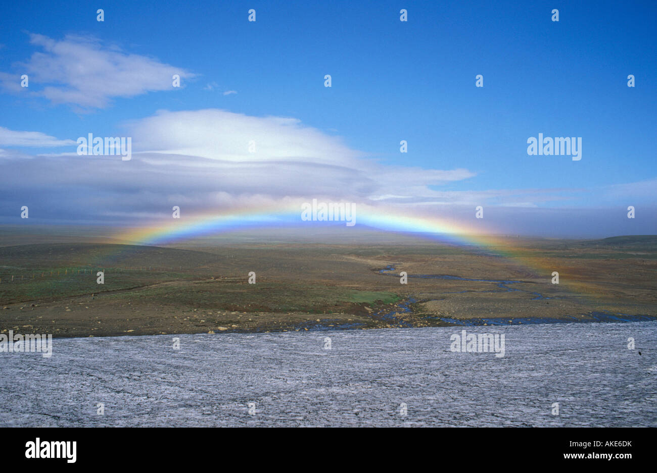 rainbow in the desert, hveravellir, iceland Stock Photo - Alamy