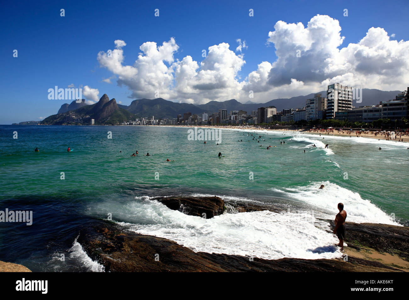 beautiful ipanema Leblon beach in rio de janeiro brazil Stock Photo - Alamy