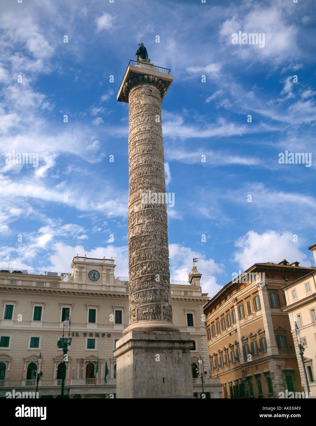 Rome Italy Trajans Column Commemorating Emperor Trajan Victory in the ...