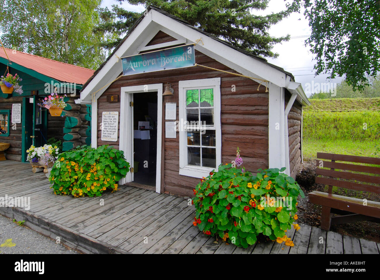 Historical Buildings in Pioneer Park Fairbanks Alaska Alaska Highway ...