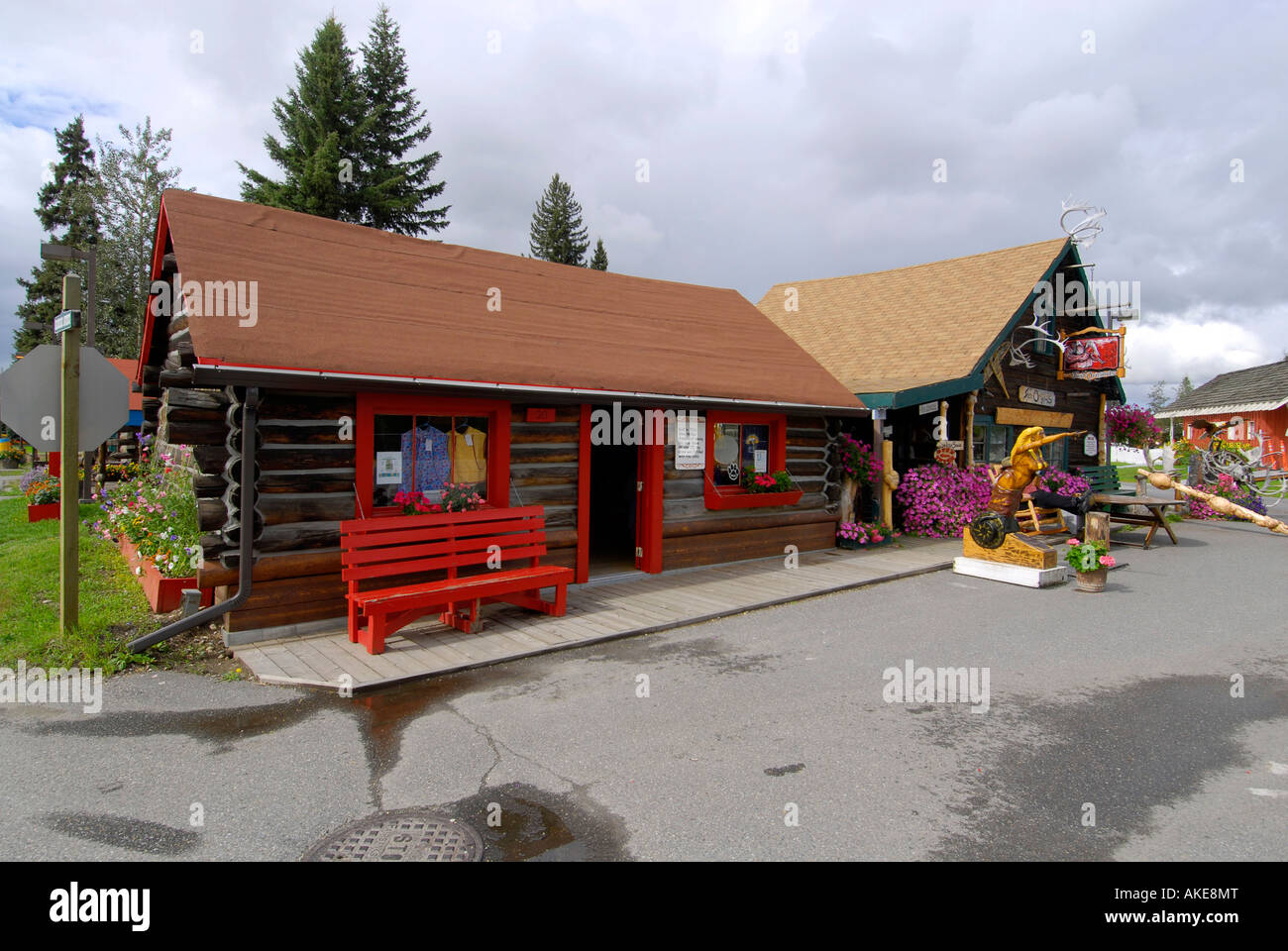 Historical Buildings in Pioneer Park Fairbanks Alaska Alaska Highway ...
