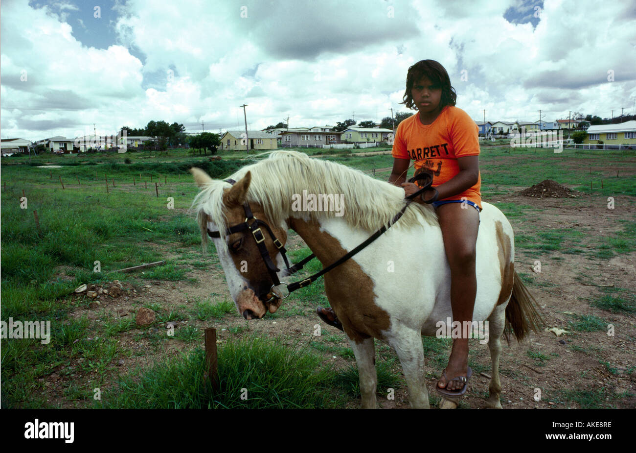 Boy riding bareback on horse hi-res stock photography and images - Alamy