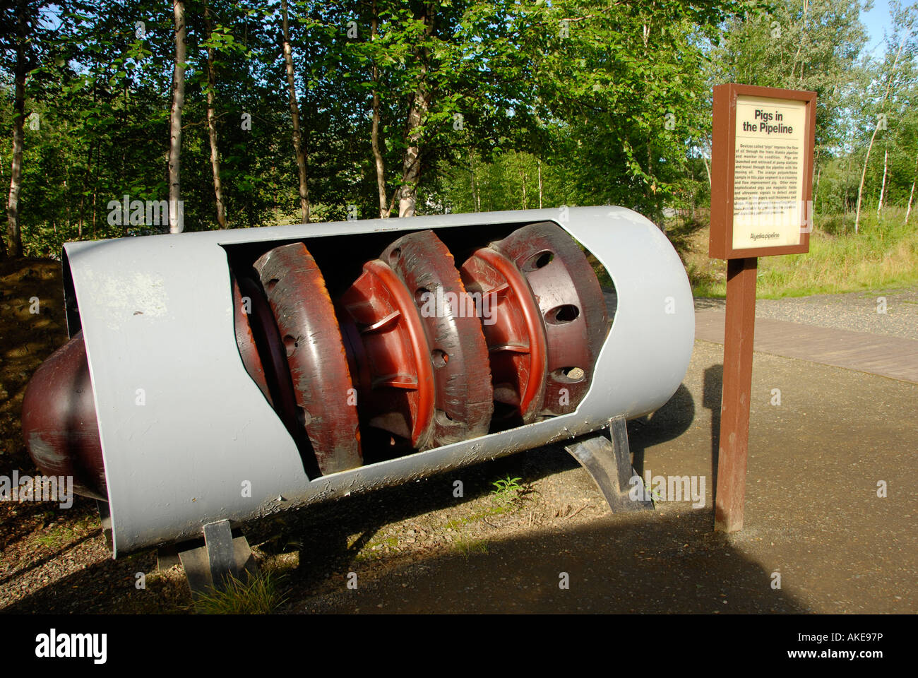 Pigs in the pipeline move with oil through pipeline Alaskan Pipeline ...
