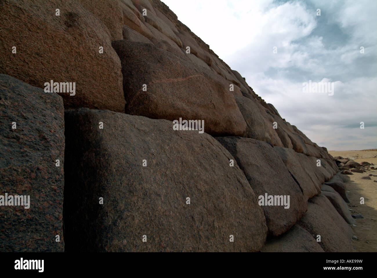 Closeup detail image of the great pyramid of khafre khafra cephren ...
