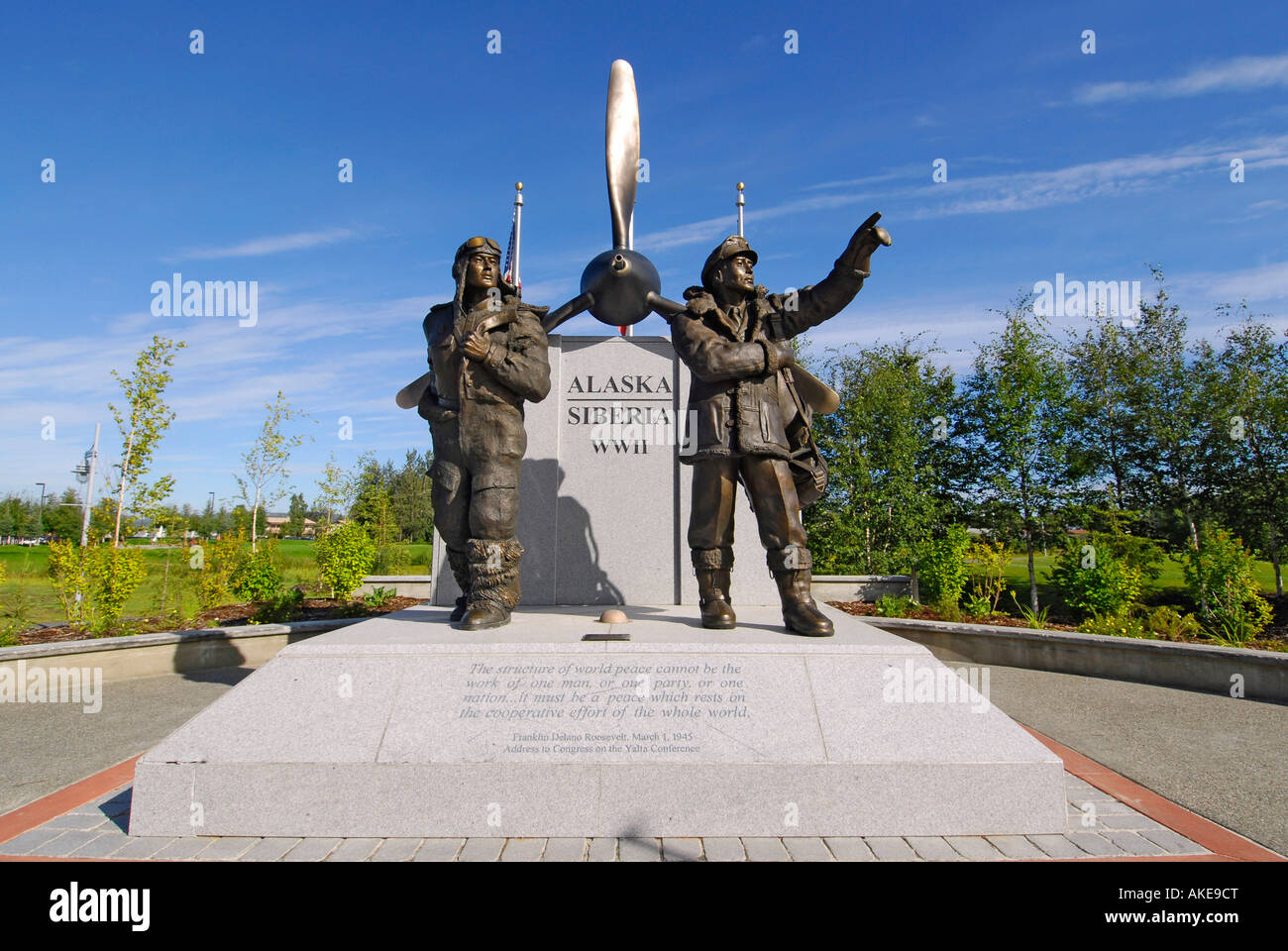 Statue Commemorating Alaskan Soldiers and Pilots during World War II AK ...