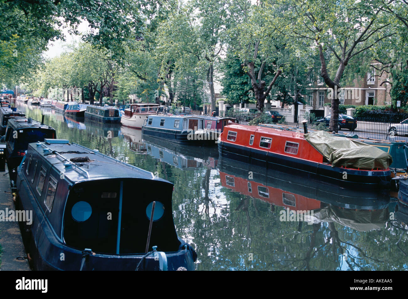 House boats Little Venice Regents Canal London England Stock Photo - Alamy