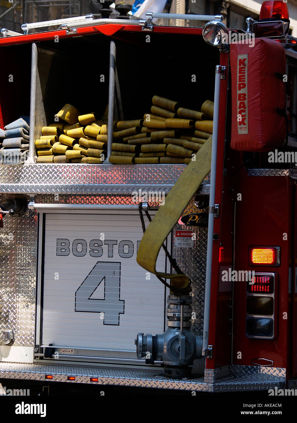 Boston fire engine Stock Photo - Alamy