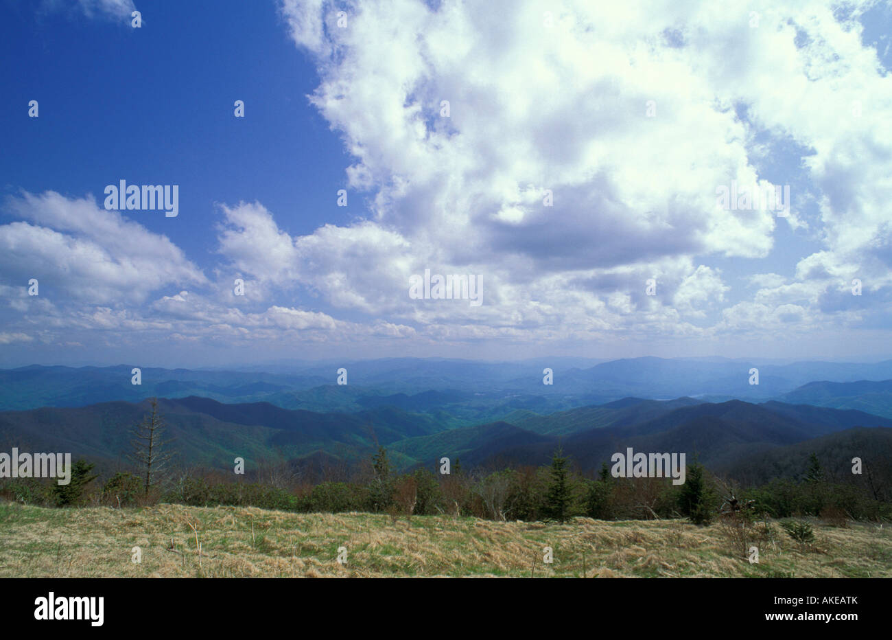 mountains from andrews bald, great smoky mountains national park, usa ...
