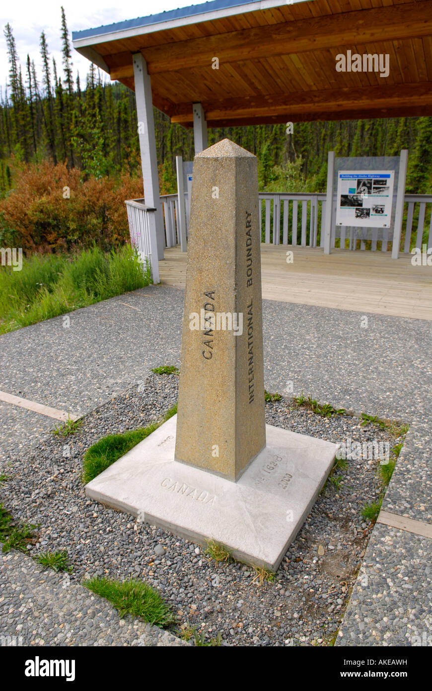 International Boundary Marker between Canada and United States U S near ...