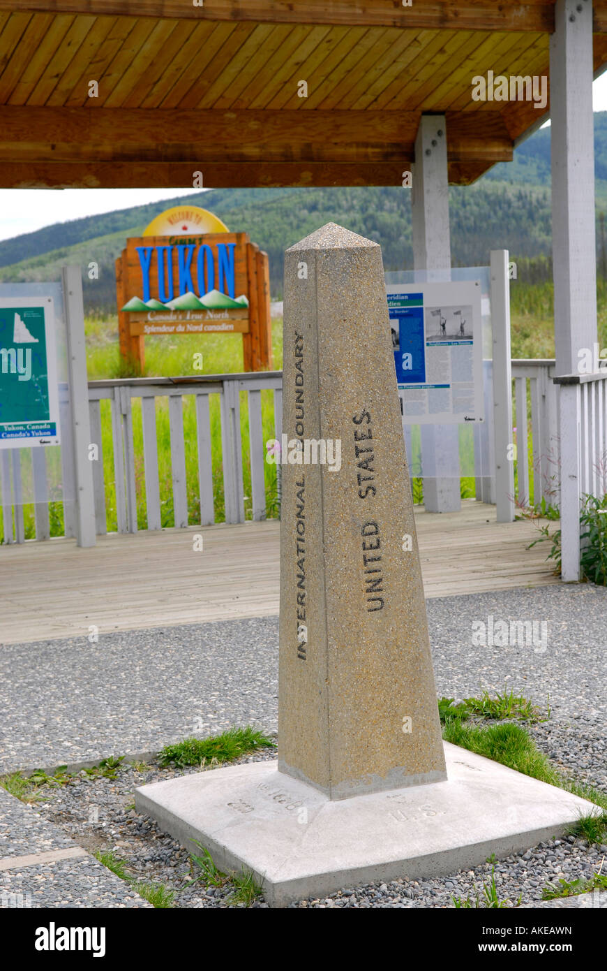 International Boundary Marker between Canada and United States U S near ...