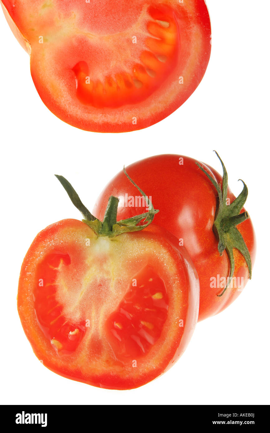 Red tomato fruit isolated on white background Stock Photo - Alamy