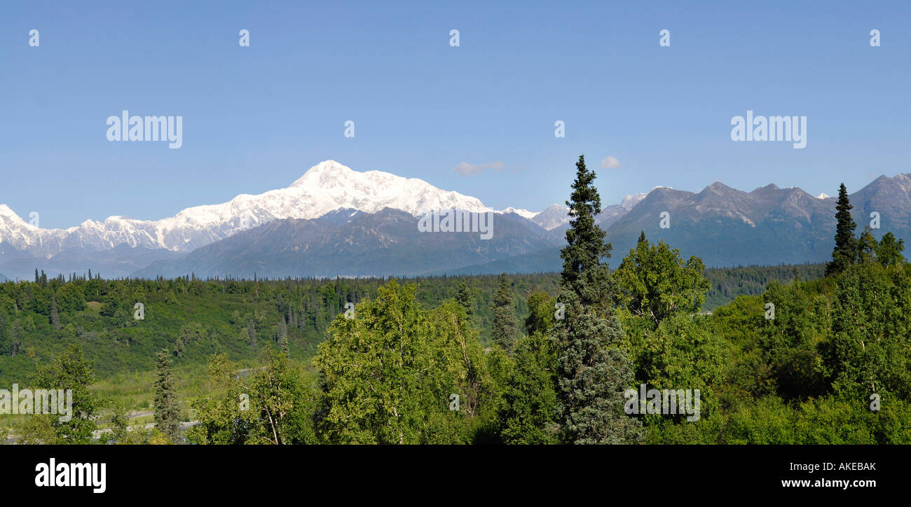 Panoramic View of Denali Mt McKinley Denali National Park Alaska AK U S ...