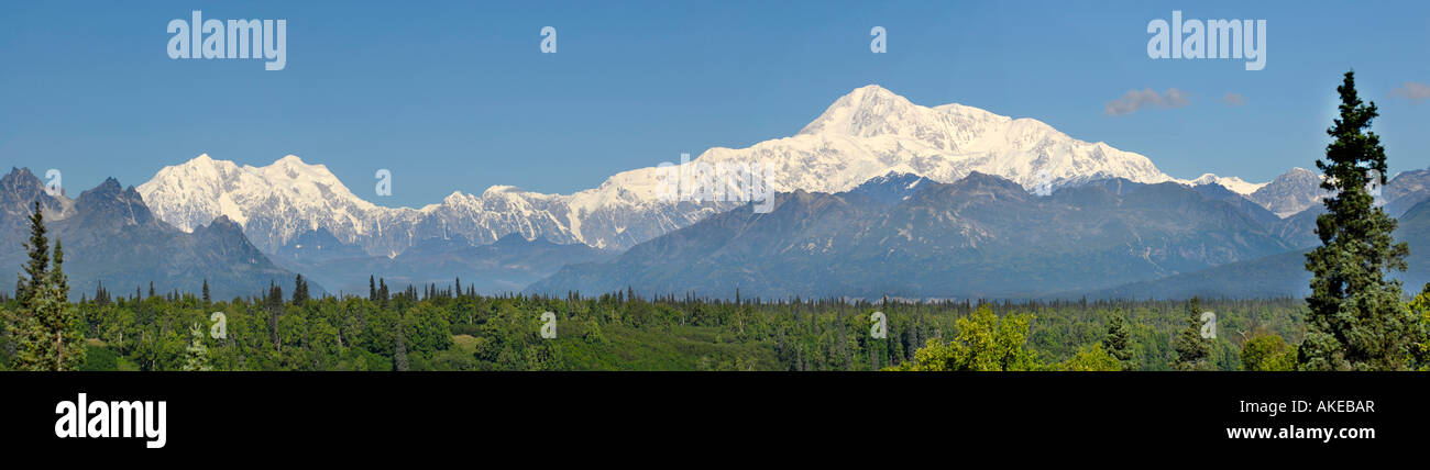 Panoramic View of Denali Mt McKinley Denali National Park Alaska AK U S ...