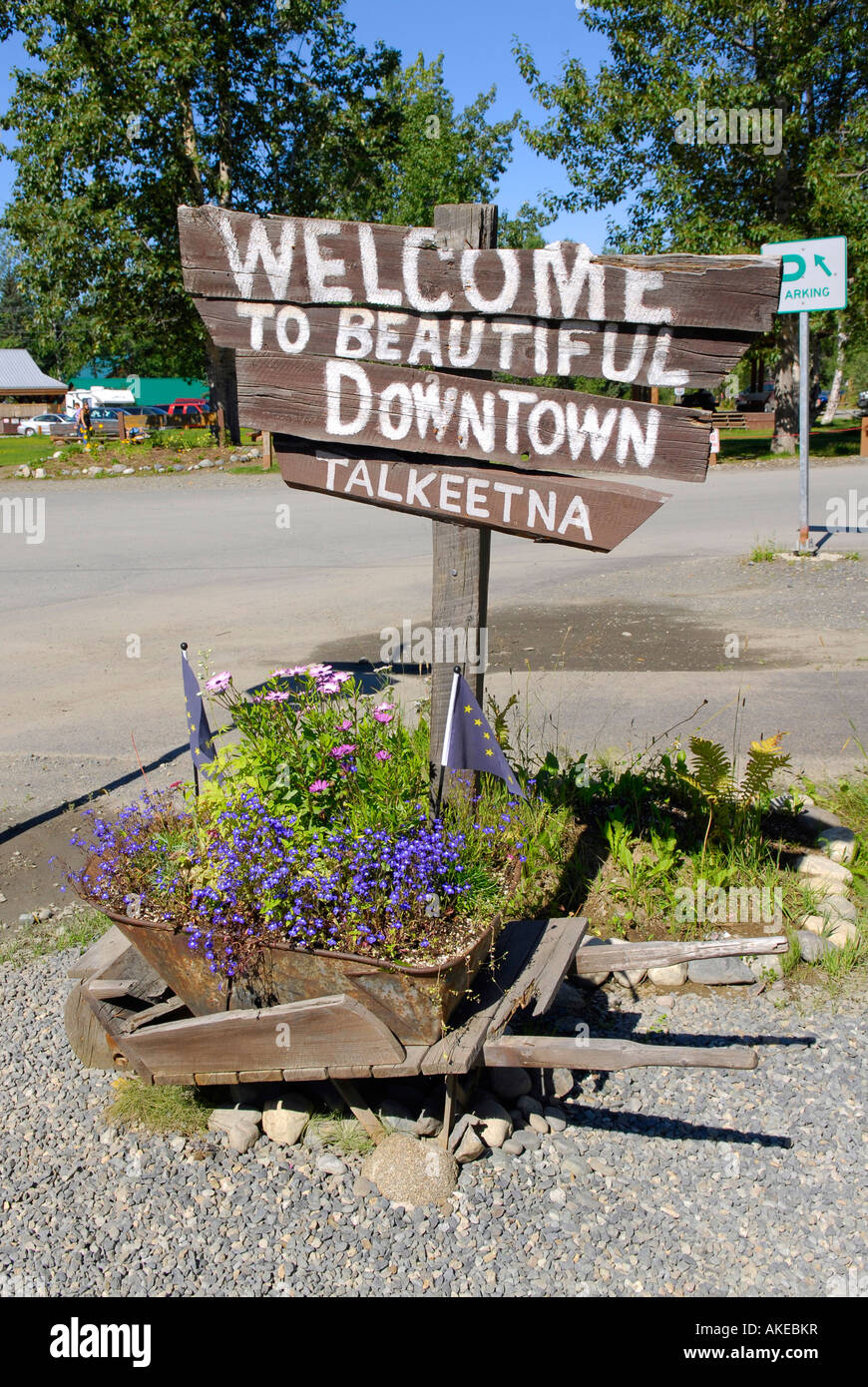 Welcome sign marker to Town of Talkeetna Alaska AK Northern Exposure ...