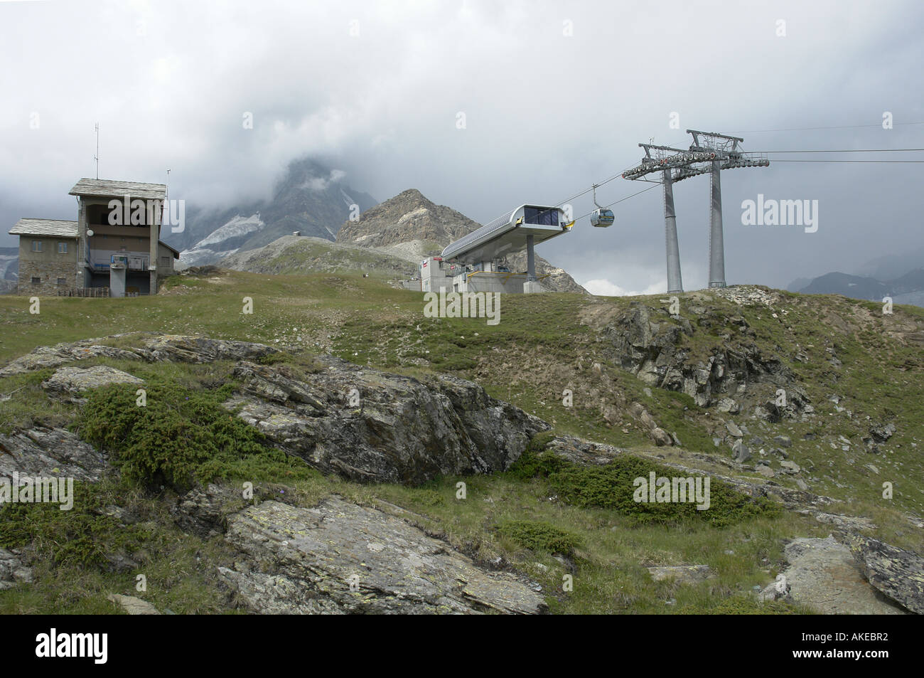 Top cable car installation at Schwarzsee providing service to Furi and ...