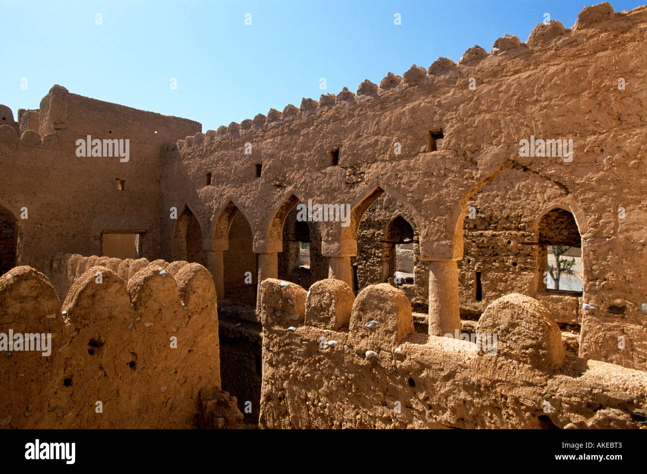 OM, Oman, Al-Wafi südwestlich von Sur, befestigtes Wohnhaus am ...