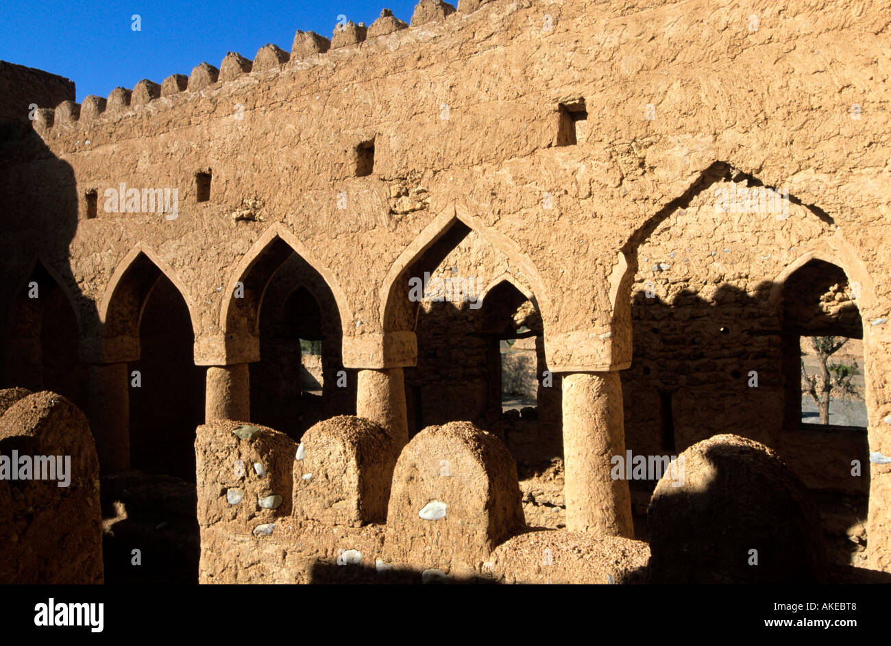 OM, Oman, Al-Wafi südwestlich von Sur, befestigtes Wohnhaus am ...