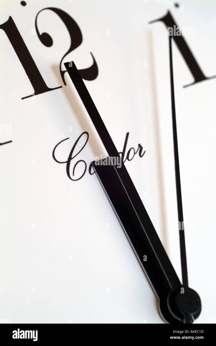 Clock face showing midnight midday hi-res stock photography and images ...