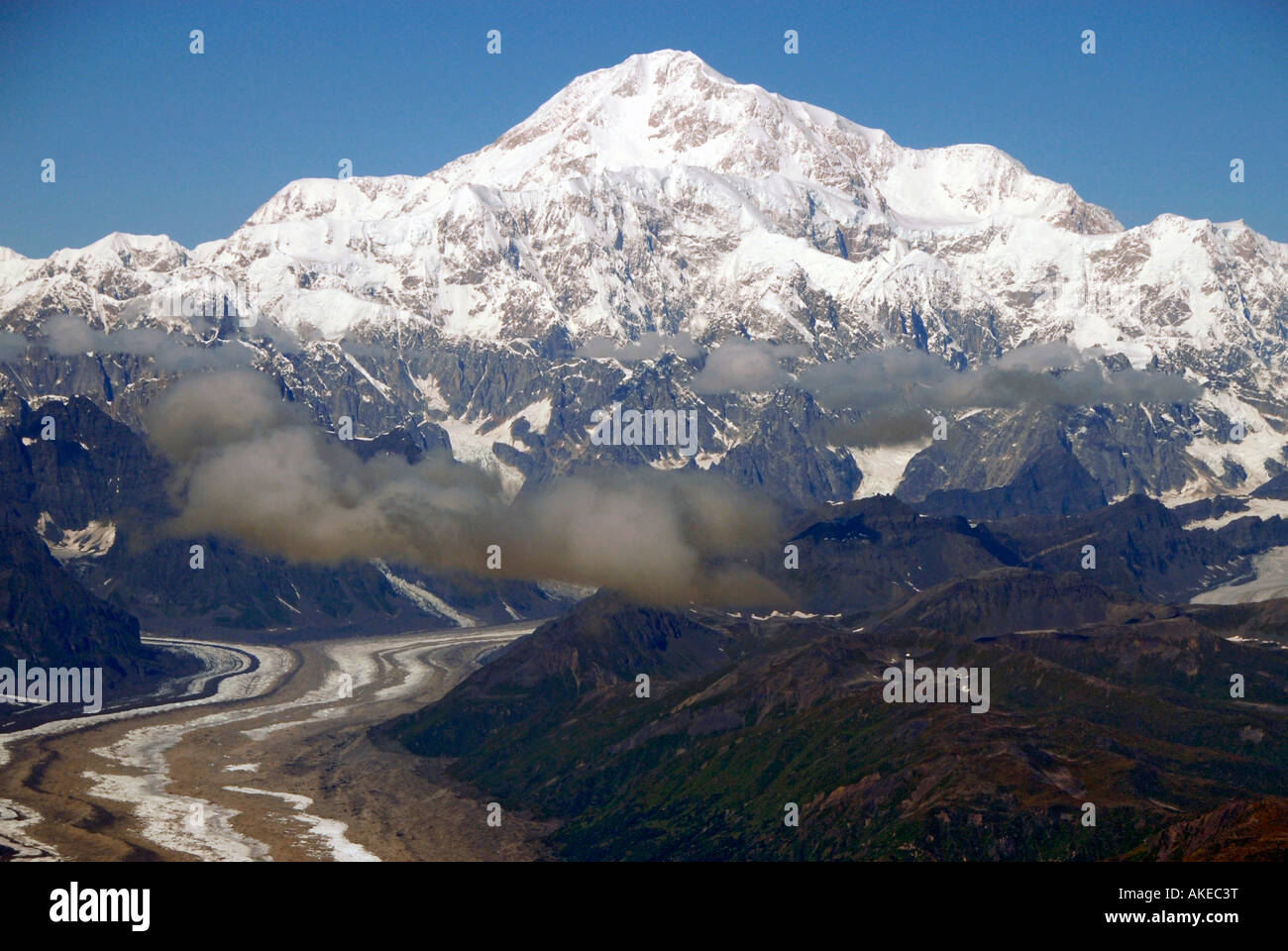 Aerial Views of Mt McKinley Denali National Park Alaska AK U S United ...