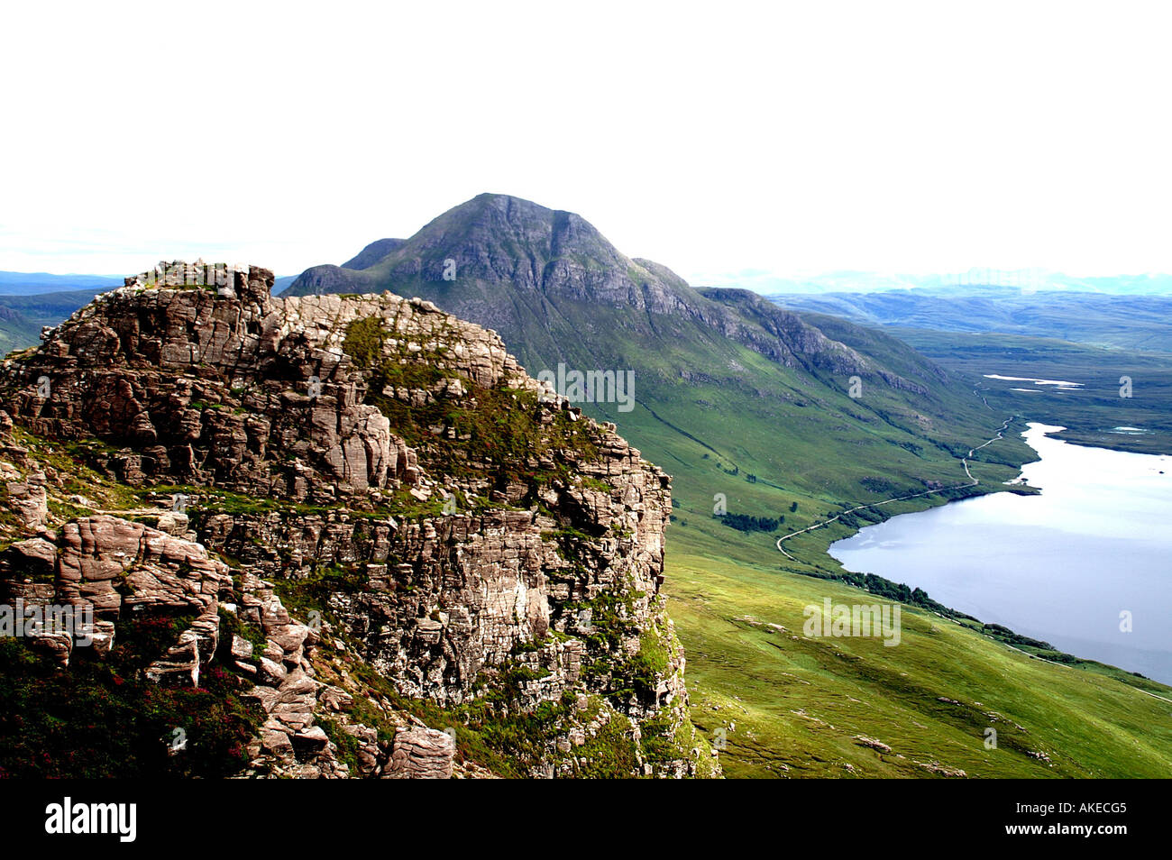 Loch Lurgainn and Cul Beag from Stac Pollaidh Inverpolly Coigach Stock ...