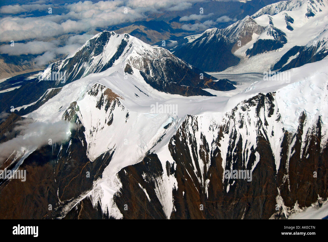 Aerial Views of Mt McKinley Denali National Park Alaska AK U S United ...