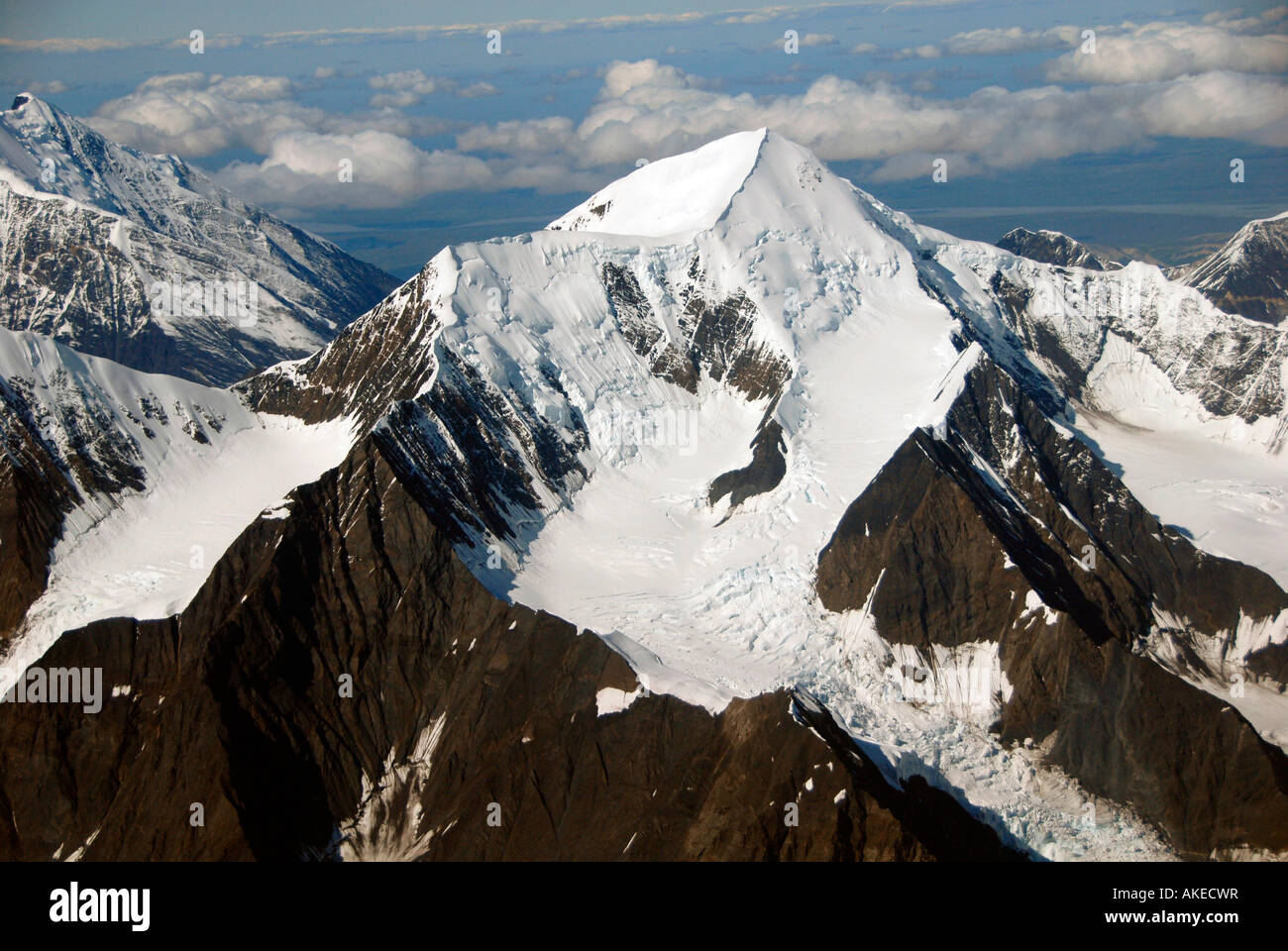 Aerial Views of Mt McKinley Denali National Park Alaska AK U S United ...