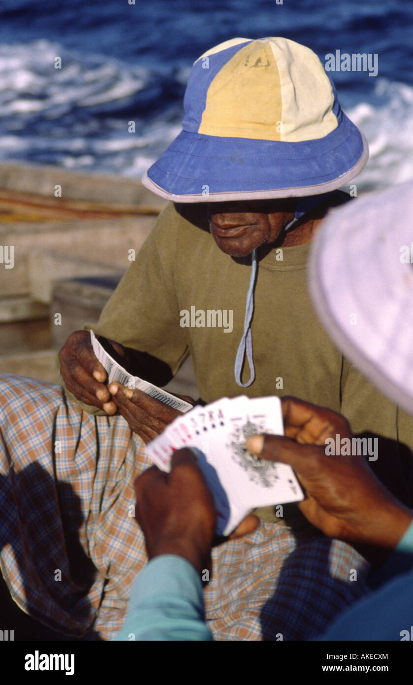 Maldivian Fisherman playing cards while going to sea. Maldives Stock ...
