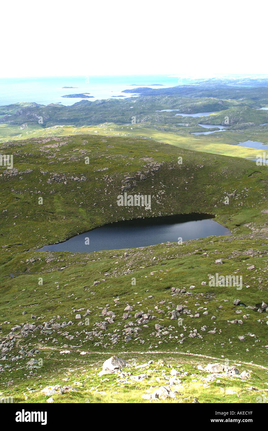 Inverpolly forest from Stac Pollaidh Inverpolly Coigach Stock Photo - Alamy